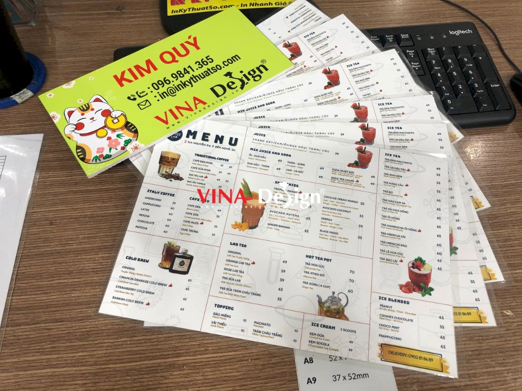 In menu ép plastic siêu dày dạng cầm tay - VND151