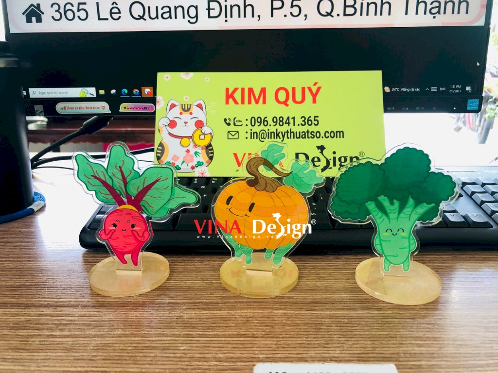 In standee mica rau củ quả chibi cute hoạt hình - VND143