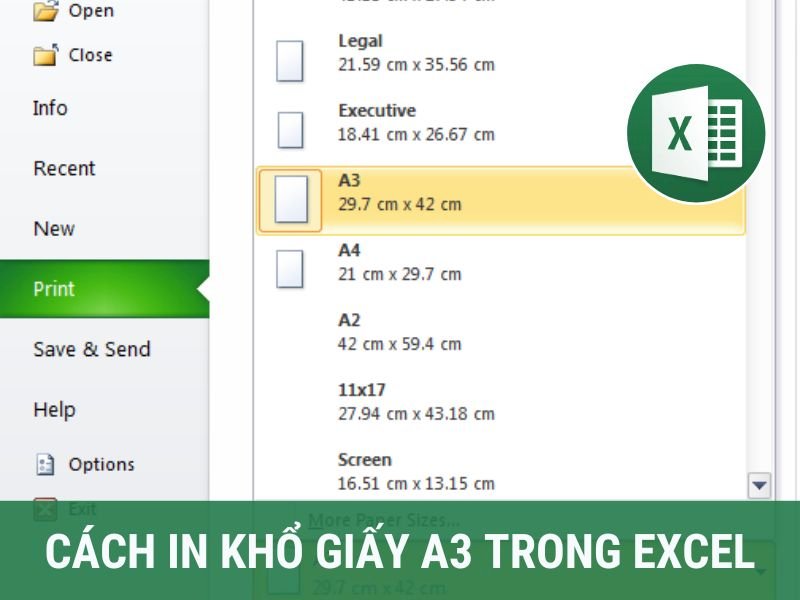 Cách in khổ giấy A3 trong Excel đơn giản nhất