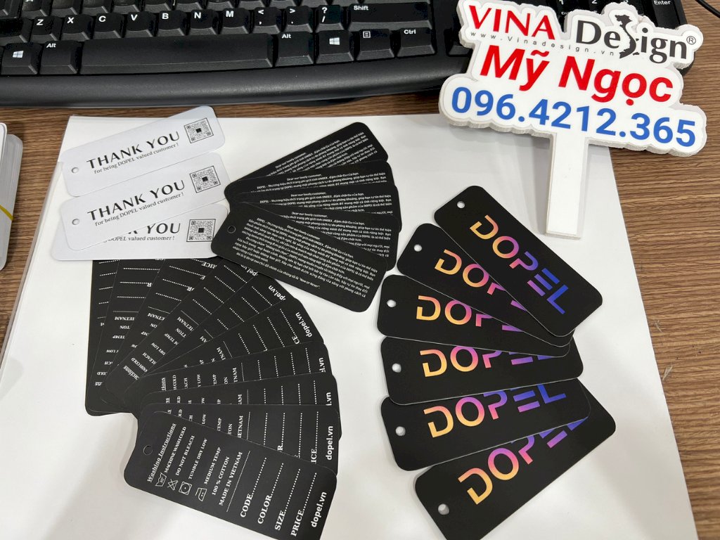 In tem treo, in tem mác thẻ bài, in tag mác quần áo shop thời trang ...