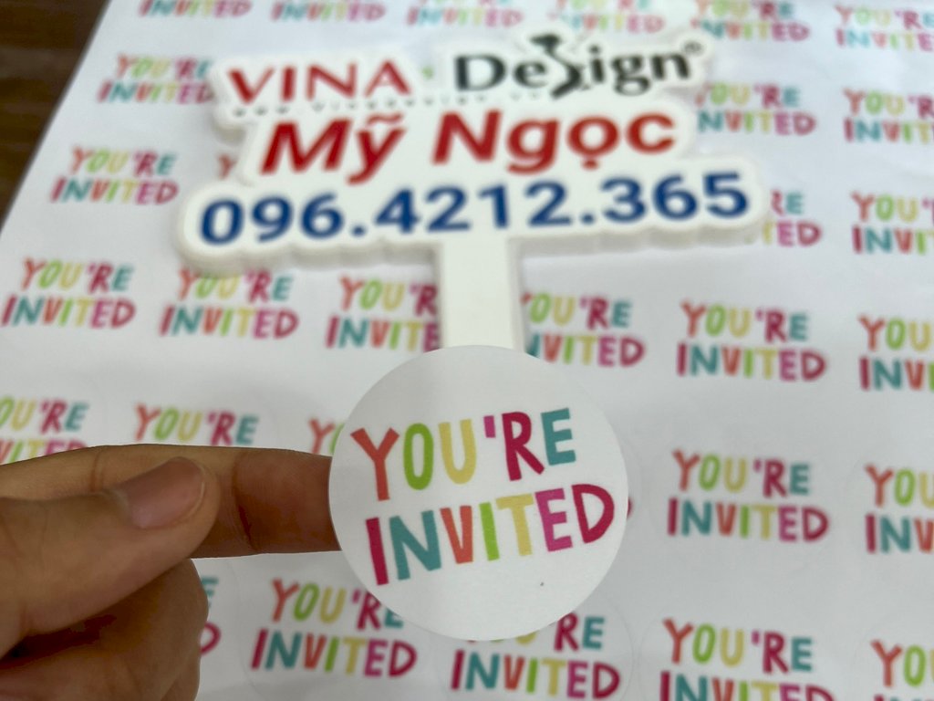 In tem tròn 4cm, sticker decal tem tròn 4cm bế sẵn - VND325