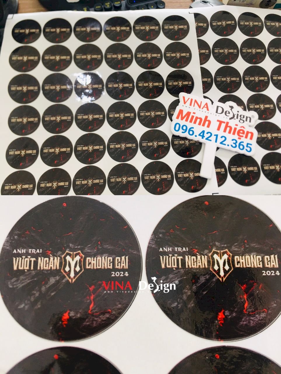 In tem nhãn logo chương trình truyền hình thực tế về âm nhạc, in decal ...