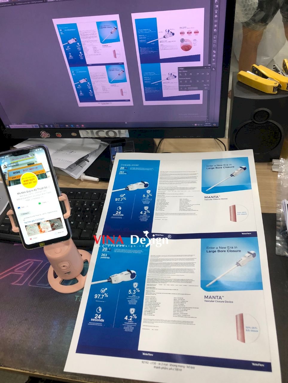 In tờ gấp giới thiệu thiết bị đóng mạch máu VCD Vascular Closure Device ...