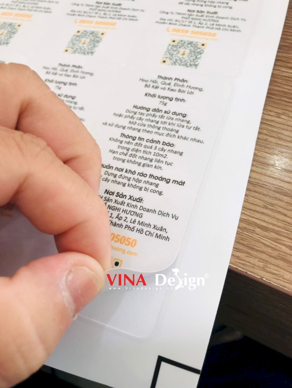 In tem nhãn số lượng ít cho sản phẩm nhan sạch cao cấp, in tem Decal ...